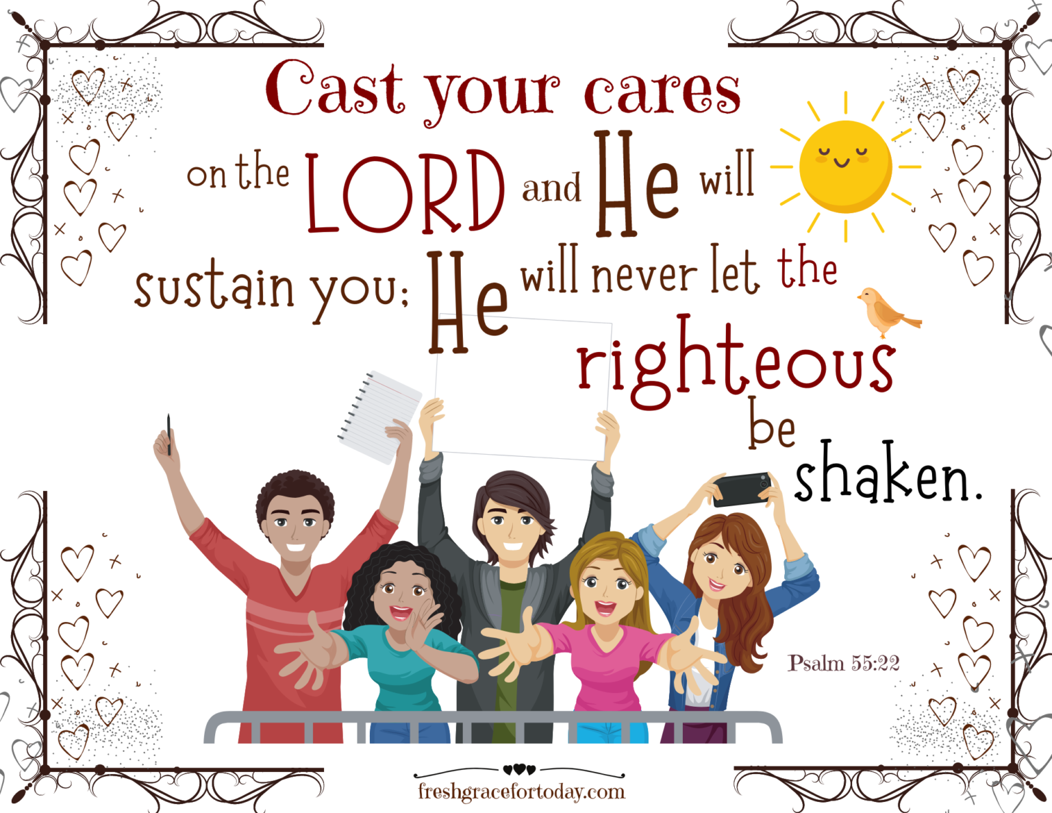 Encouraging Bible Verses for Teens - with Printable Graphics - Fresh ...
